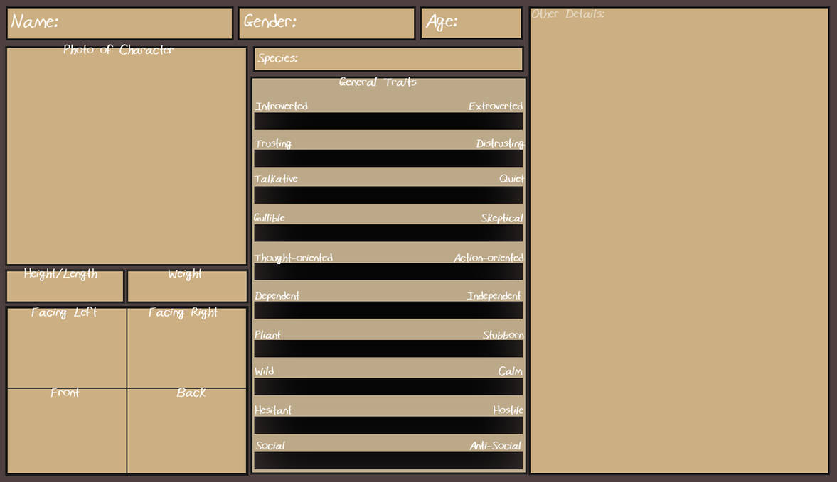  Character Ref Sheet Template DOWNLOAD Update By WolfKat777 On 