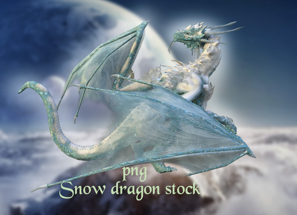 Snow dragon by Elevit-Dragon-Stock on DeviantArt