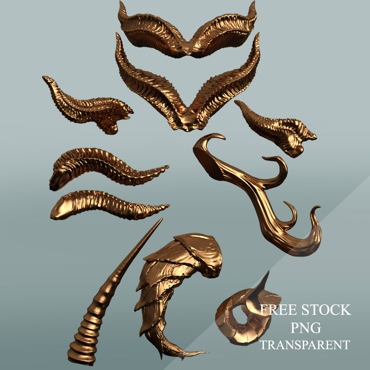 Golden Horns 4 by Elevit-Dragon-Stock on DeviantArt