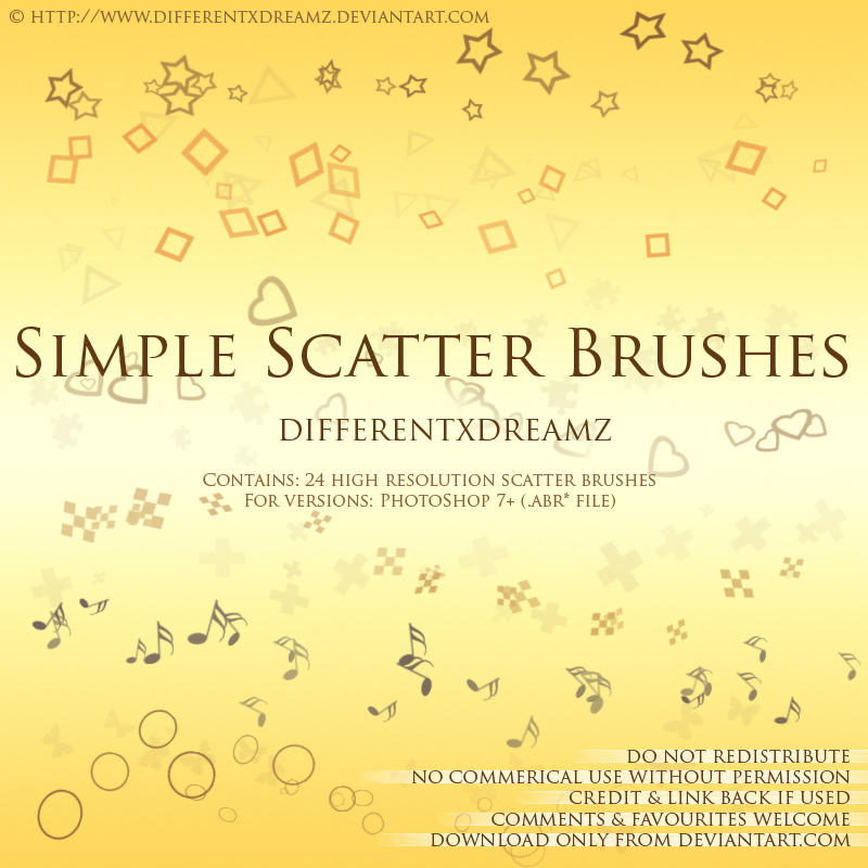Simple Scatter Brushes by differentxdreamz on DeviantArt