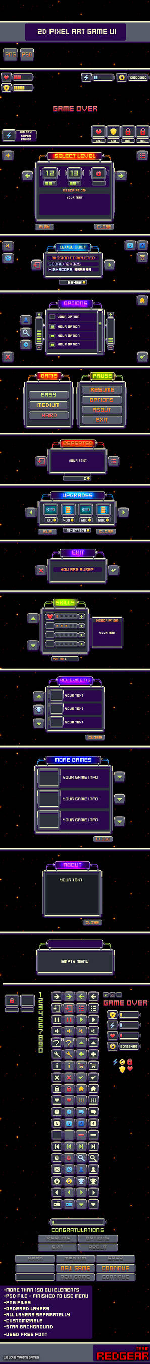 Pixel-art gui by TEAM-REDGEAR on DeviantArt