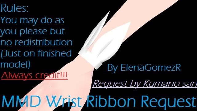 MMD Wrist Ribbon Request by ElenaGomezR by ElenaGomezR on DeviantArt