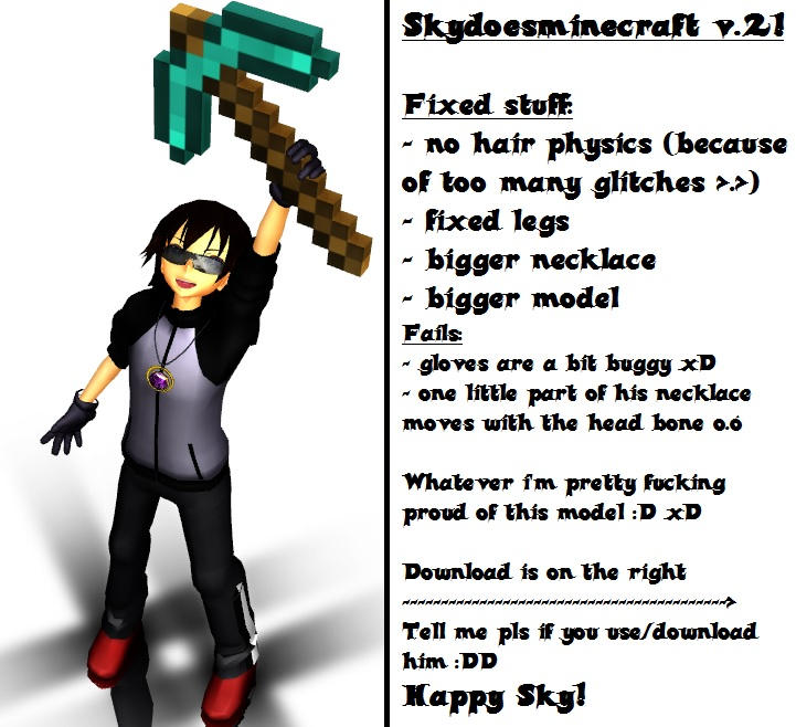 [MMD] SkythekidRS v.2 (Skydoesminecraft) DL DOWN by KakuzuFreak on ...