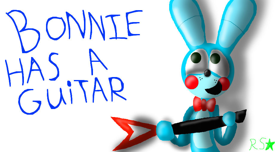 bonnie has a guitar by rockstarthedragon on DeviantArt