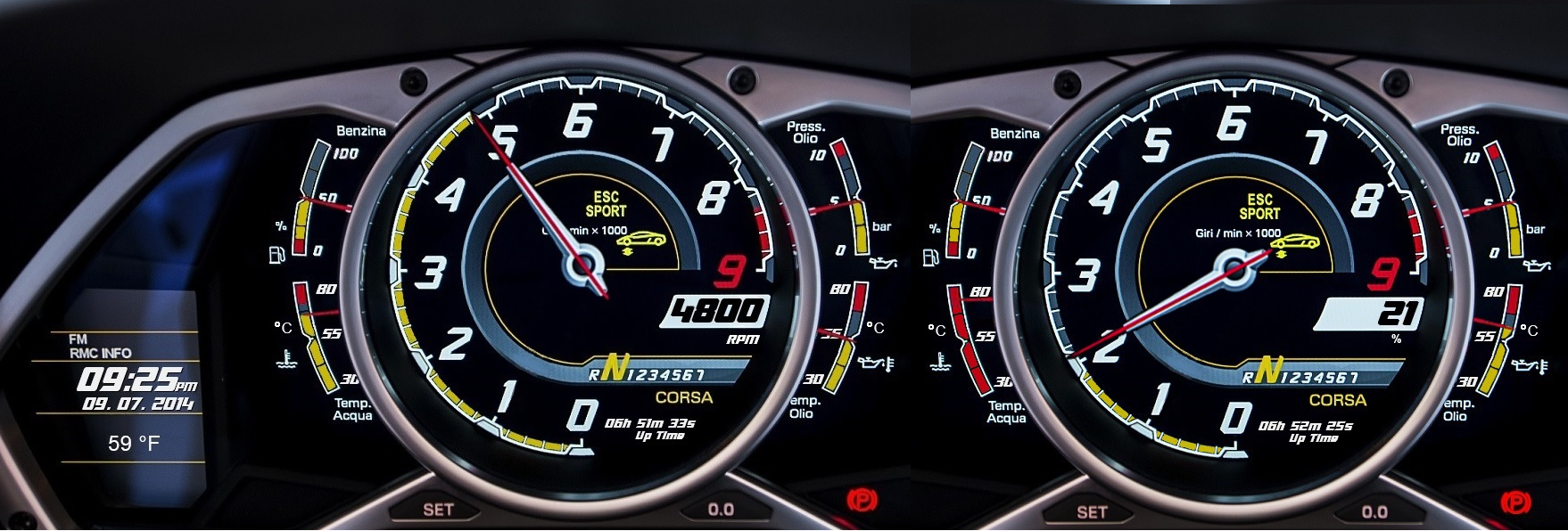 Lamborghini Aventador Speedometer