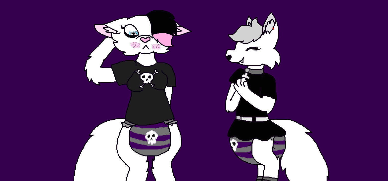 Diapered Goth Cats by MosoTokyo88 on DeviantArt