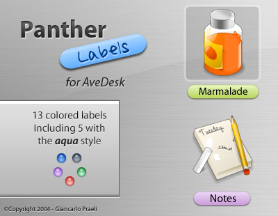 Panther Labels for AveDesk by HybridRainbow2004 on DeviantArt