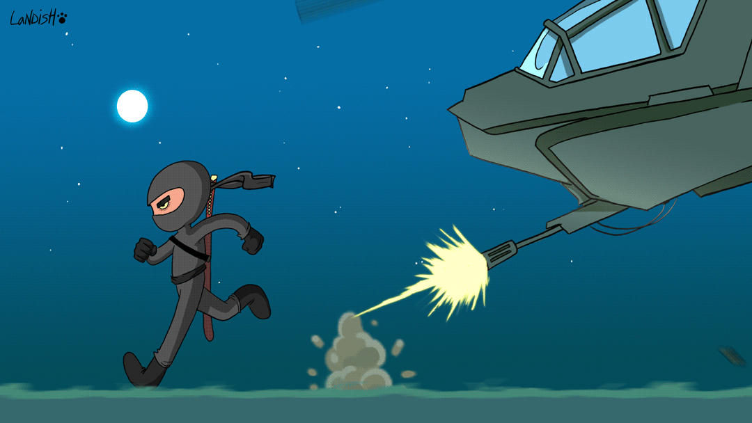 Ninja running by AlexLandish on DeviantArt