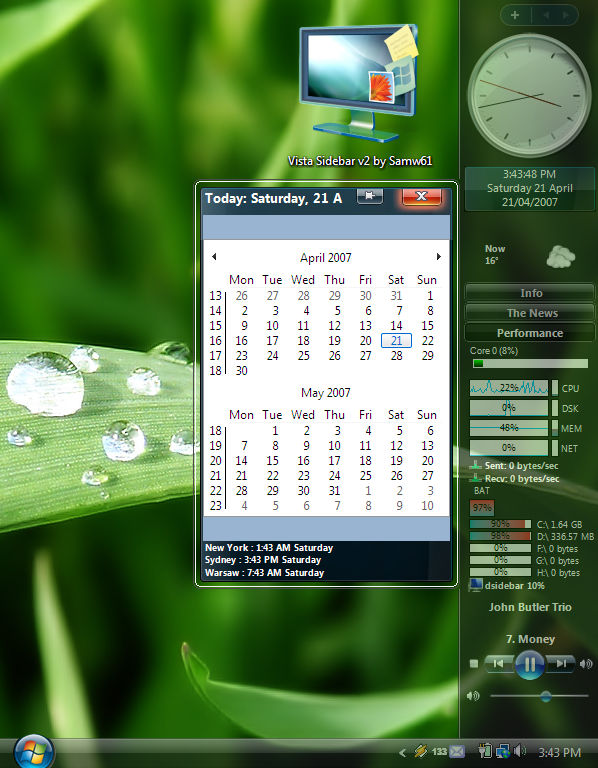 Vista Sidebar v2 by samw61 on DeviantArt