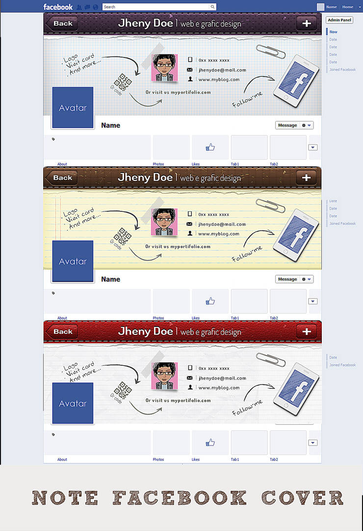 Note Facebook Cover by juciely on DeviantArt