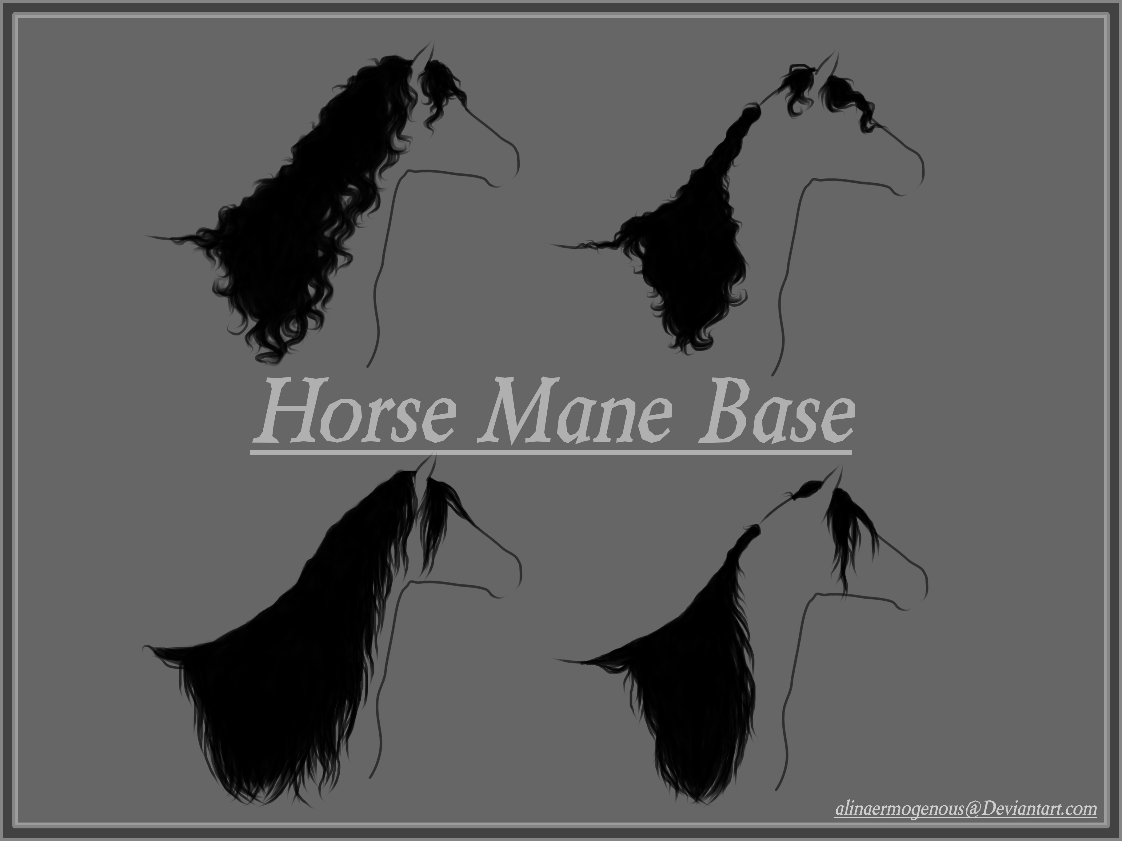 Free-Horse Mane bases~ by ASTE-RAS on DeviantArt