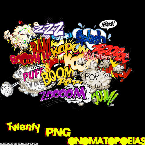 PNG onomatopoeias by queenofmars on DeviantArt
