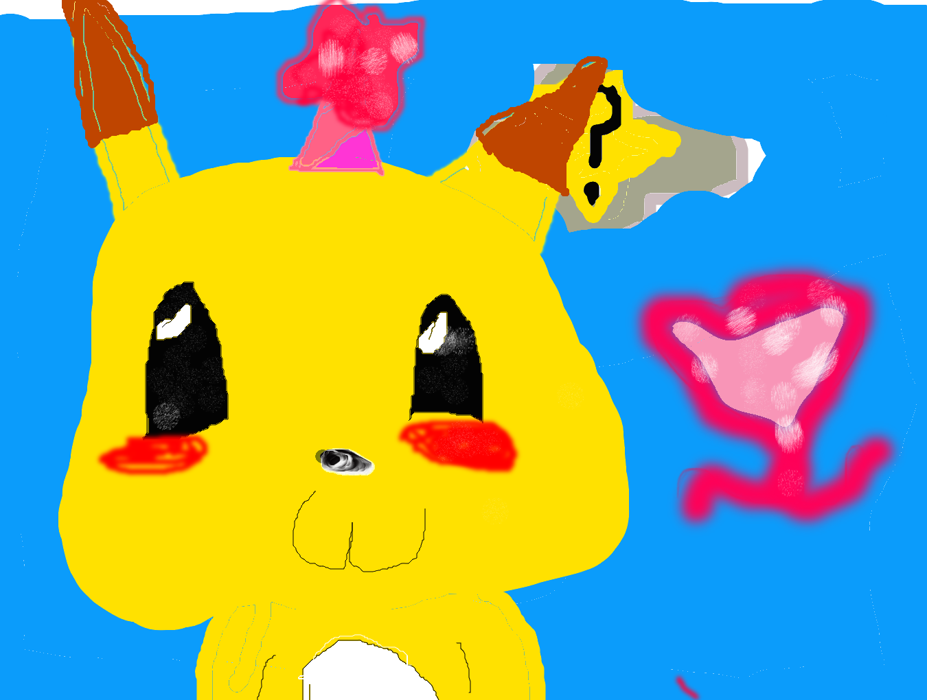 fantasy drawing of pikachu with a horn by EnderKittyDraws on DeviantArt