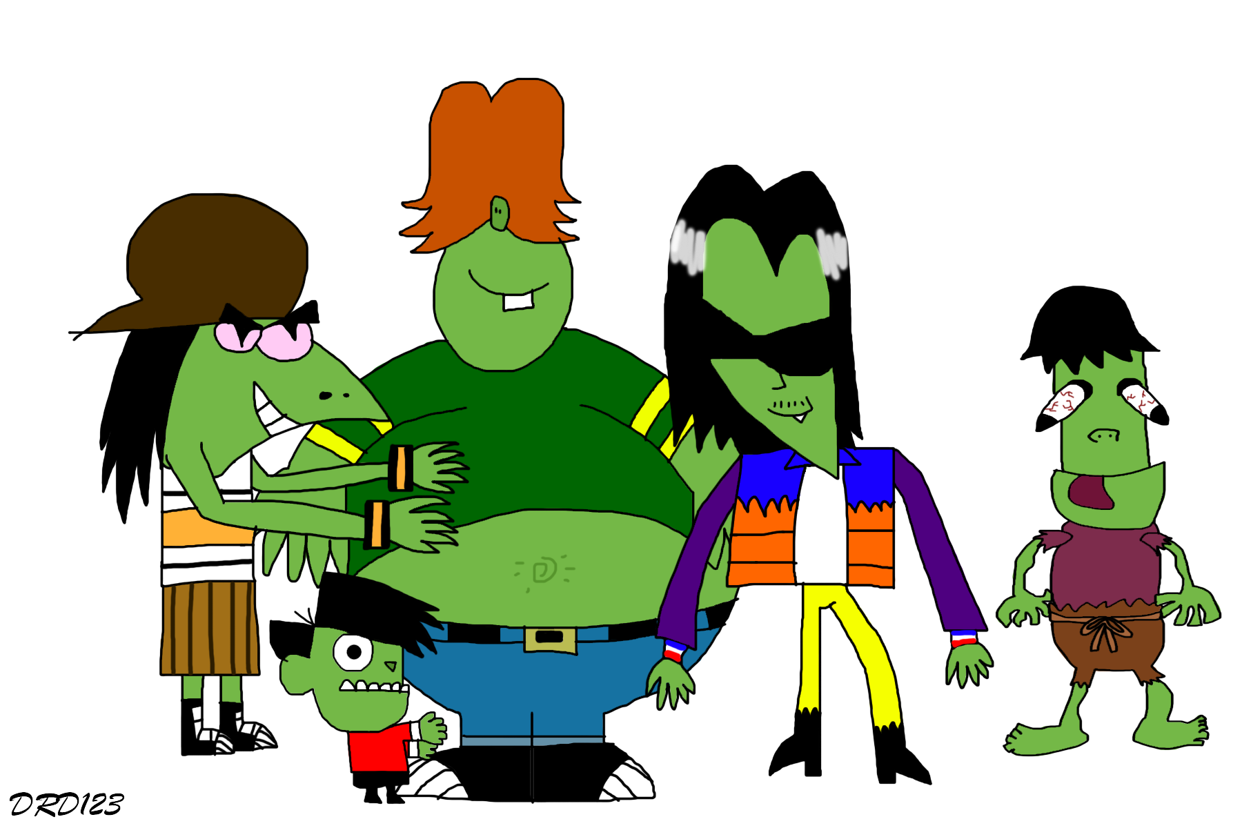 The Gangreen Gang (without background) by VapinHotPink on DeviantArt