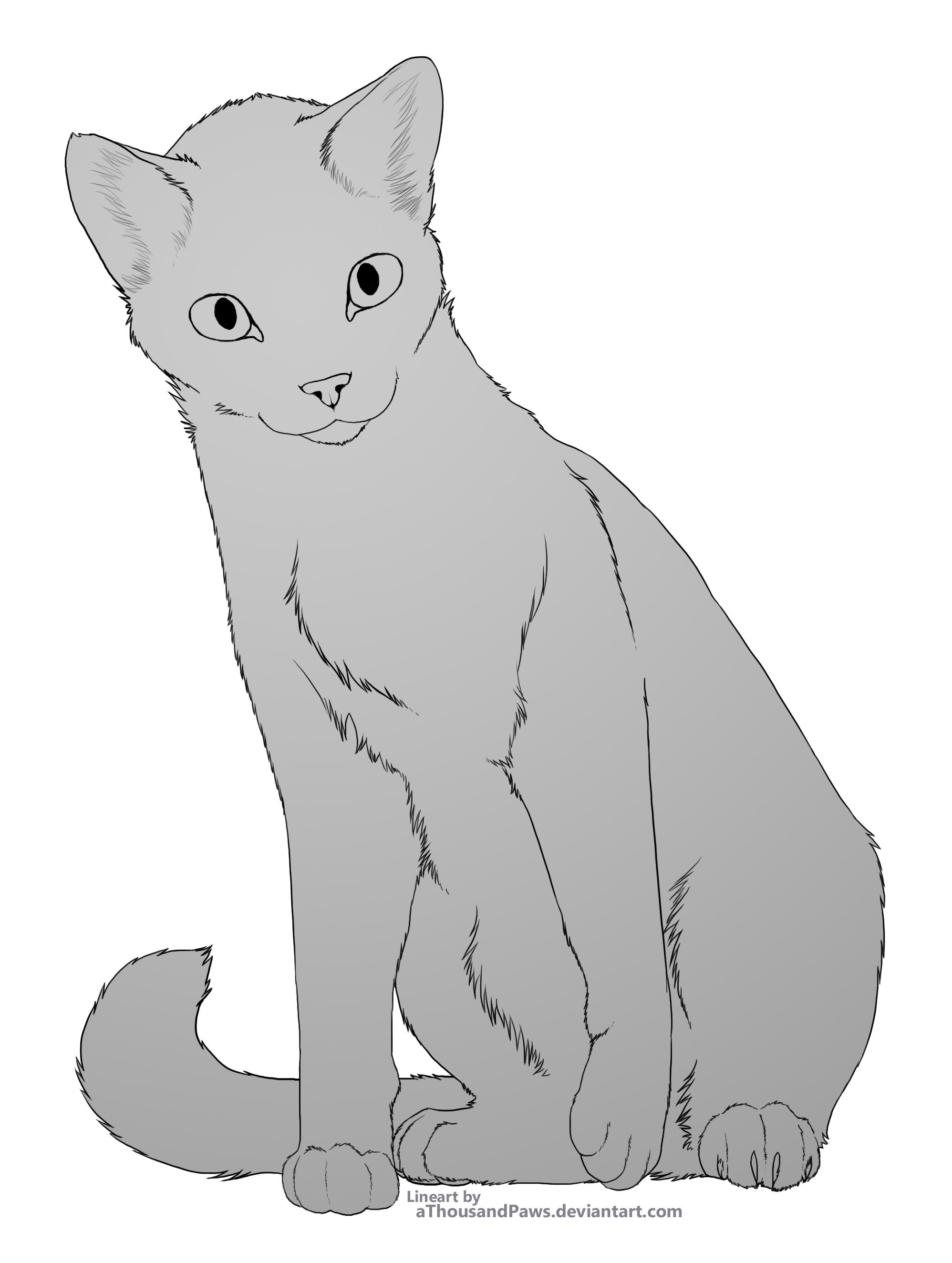 Free Cat Lineart by creanima on DeviantArt