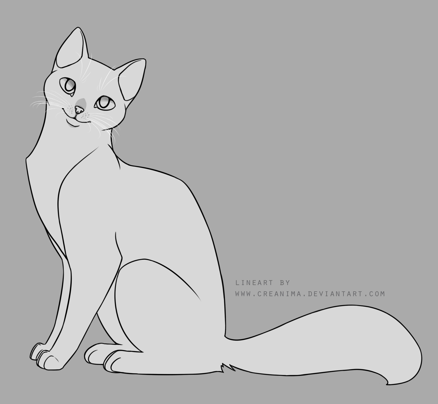 She Cat Lineart
