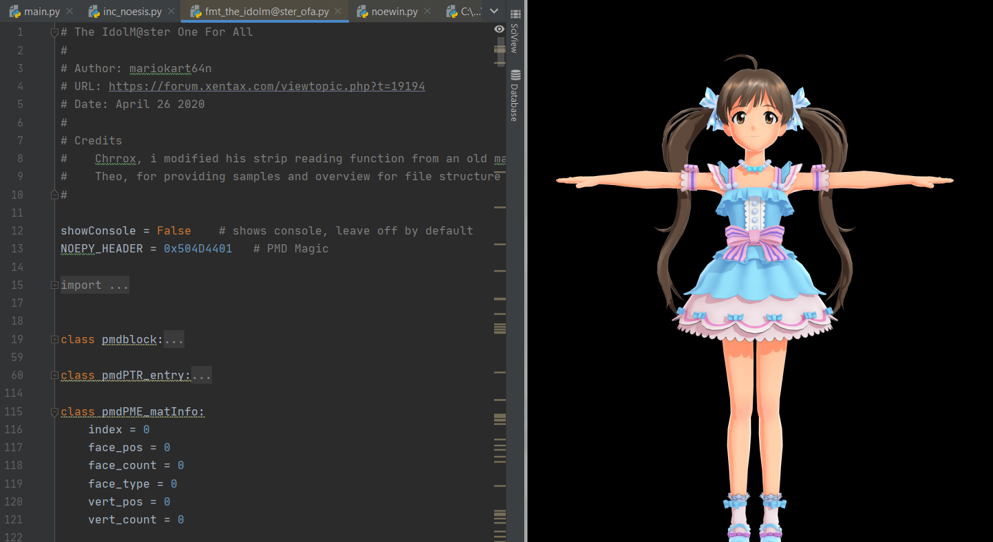 [Noesis] The Idolm@ster Ofa Mesh Python Plugin by mariokart64n on DeviantArt