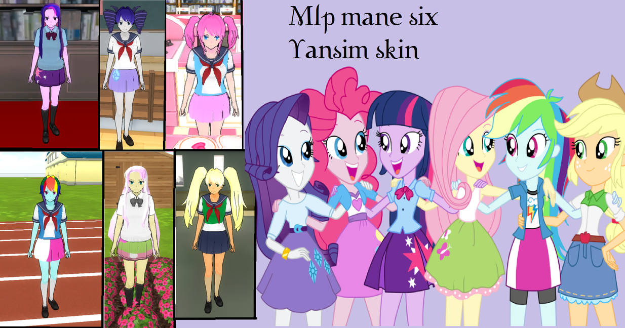MLP mane six (Pack) [SKIN YANSIM] by fluttershyskyshy on DeviantArt