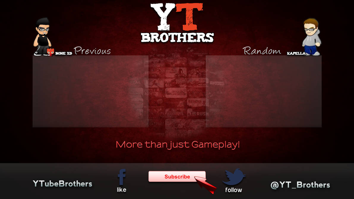 Youtube Outro Template by EasyVector on DeviantArt