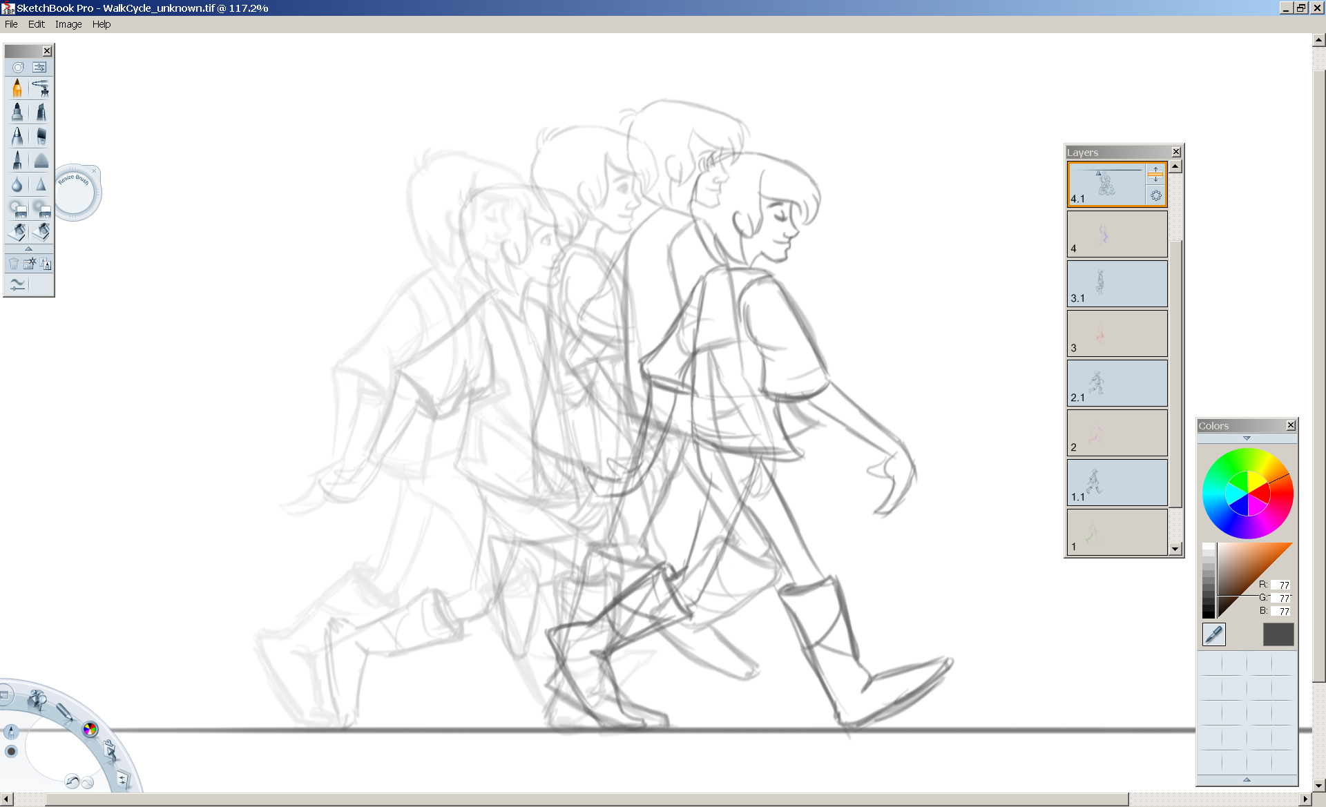 Walk Cycle - Boy by Sprites384 on DeviantArt