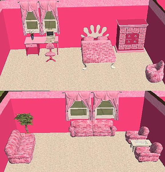 Sims 2 Pink Furniture Set by enchantress41580 on DeviantArt