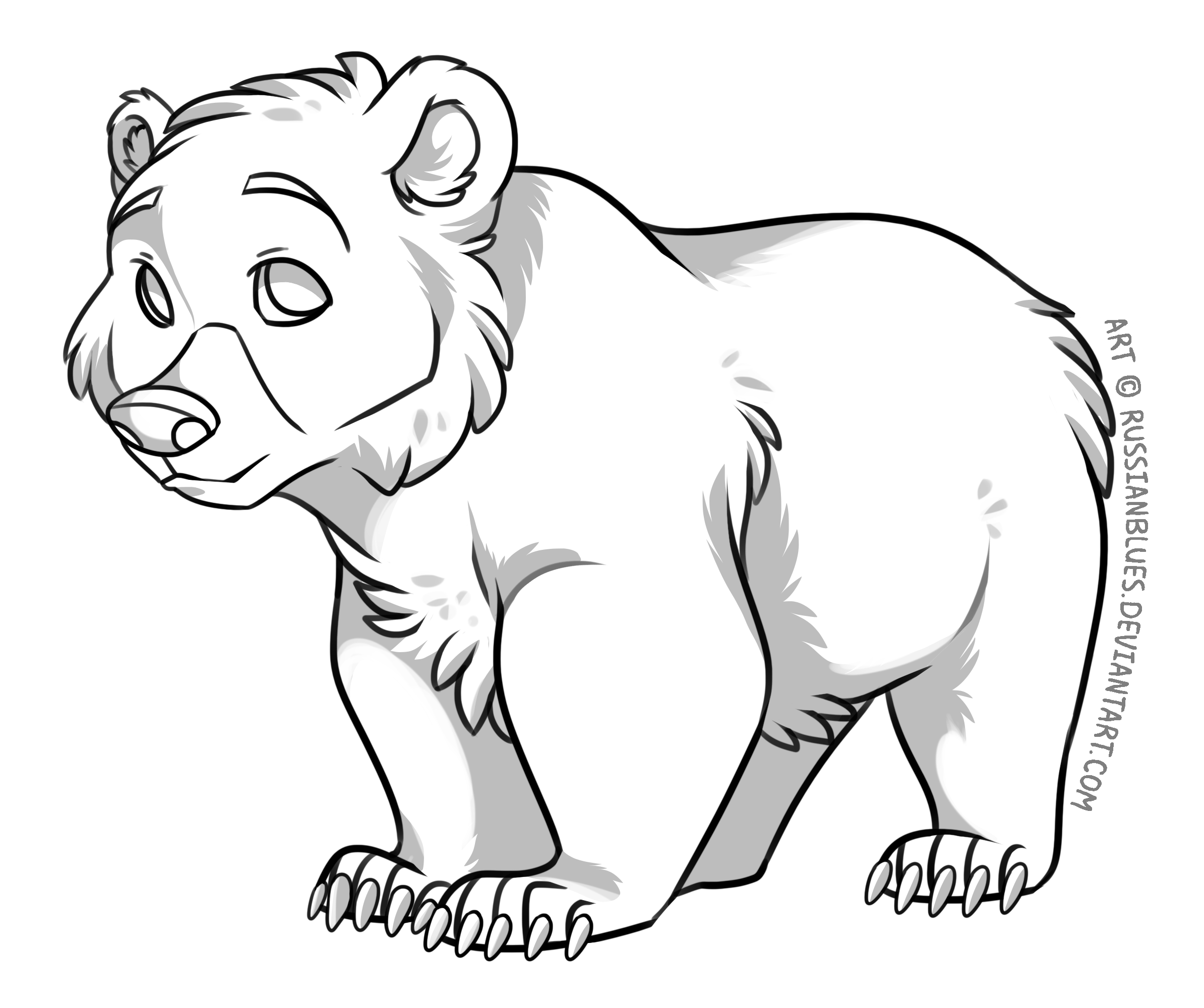 Chibi Bear Lines - Free to Use! by RussianBlues on DeviantArt
