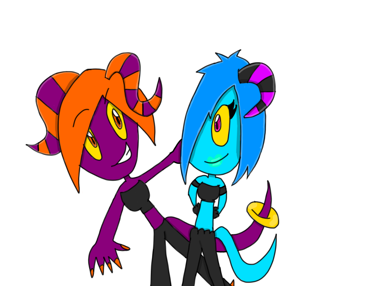 Zady and Zic by Blacklightsaber on DeviantArt