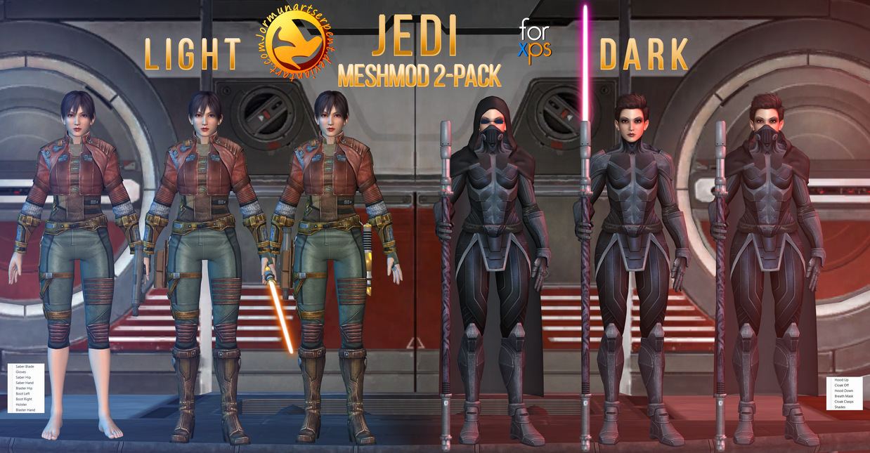 Jedi OC Meshmod 2-Pack for XPS by jormunartserpent on DeviantArt