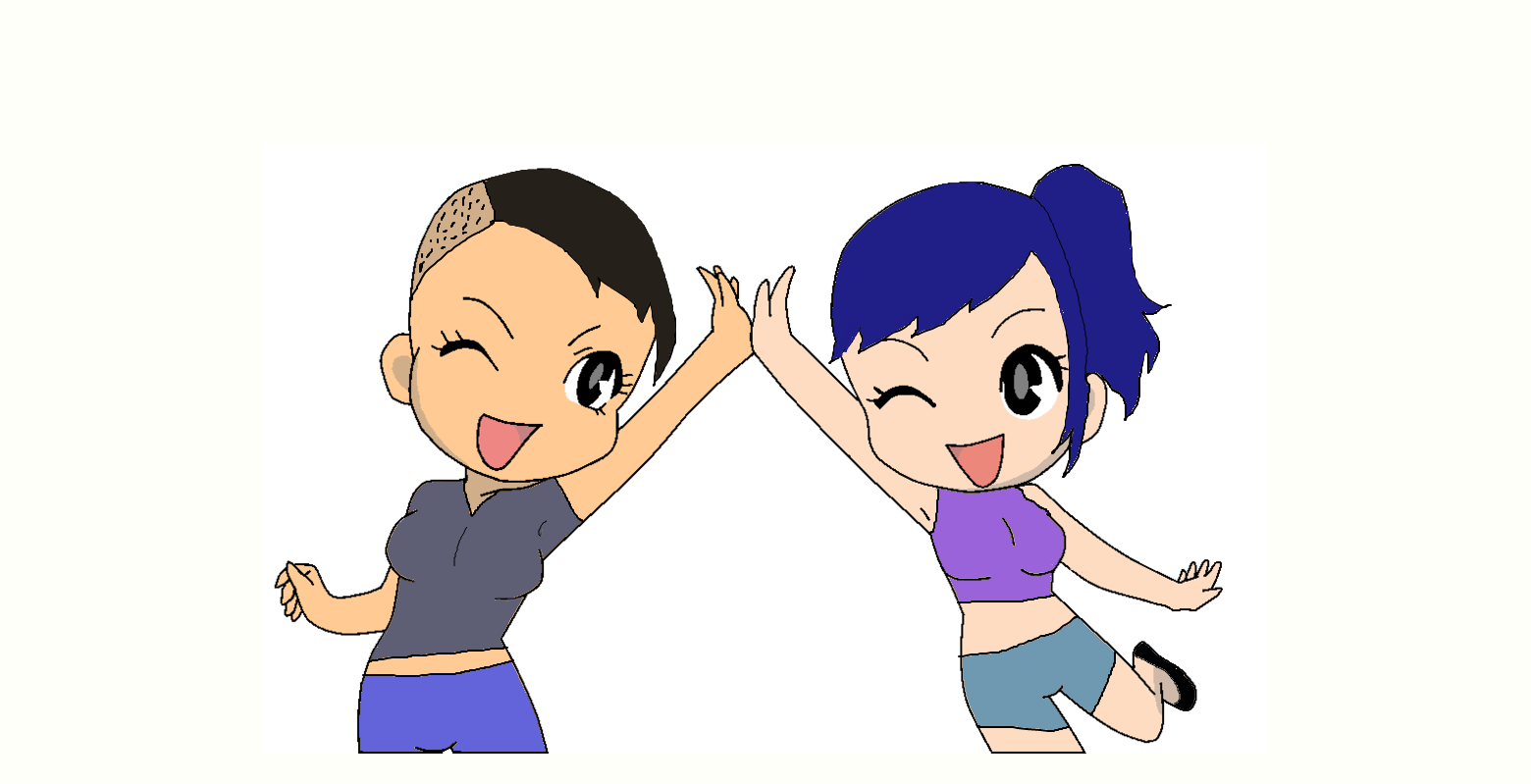 Chibi High Five by meowmeowcat123 on DeviantArt