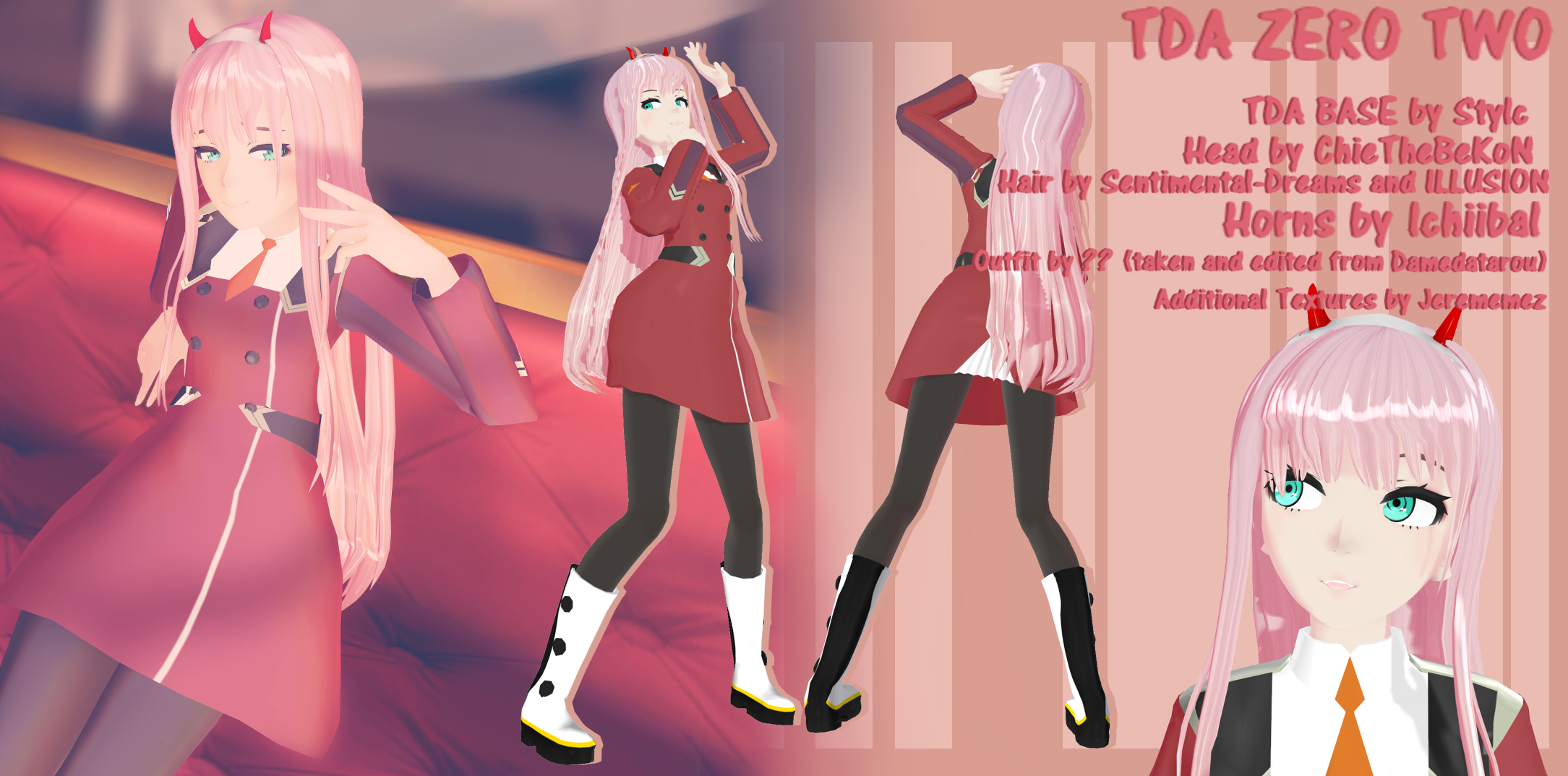 TDA Zero two MMD {FREE DOWLOAD} by N1ghtinGalez on DeviantArt