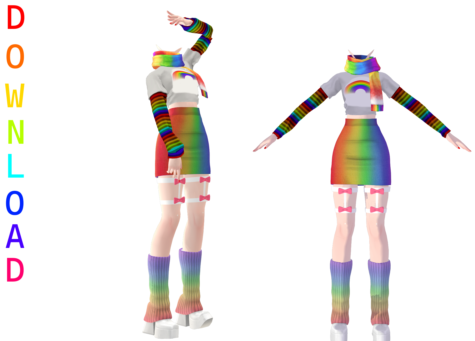 TDA Rainbow Outfit *DL* by LetAikoSellUGeico on DeviantArt