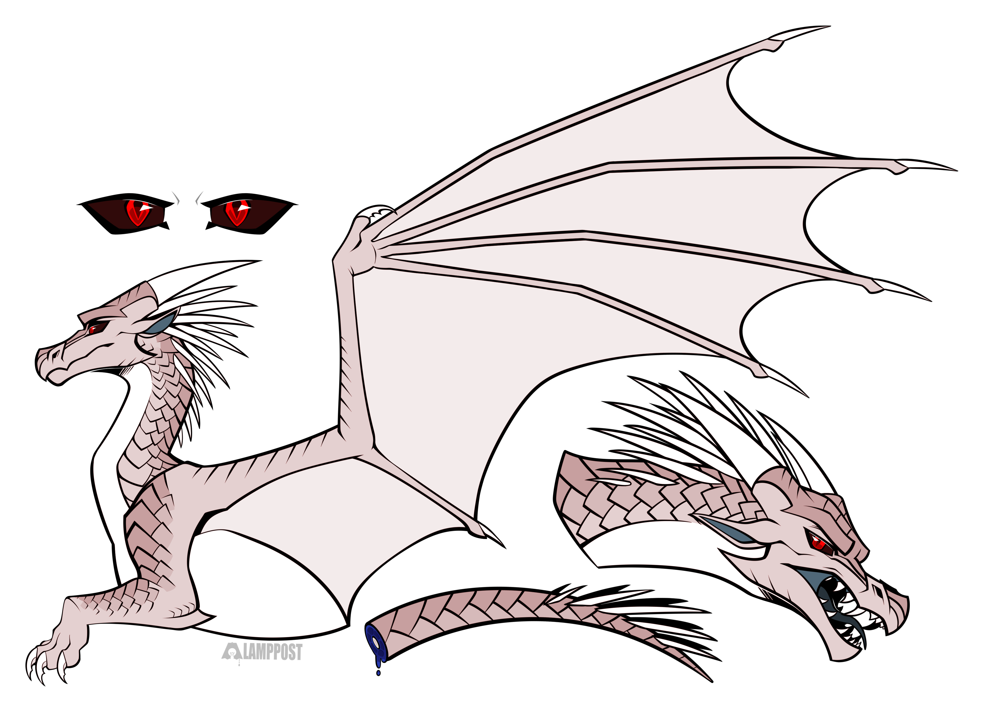 Albino IceWing Adoptable [OPEN]: 50 points by Galaxii-cat on DeviantArt