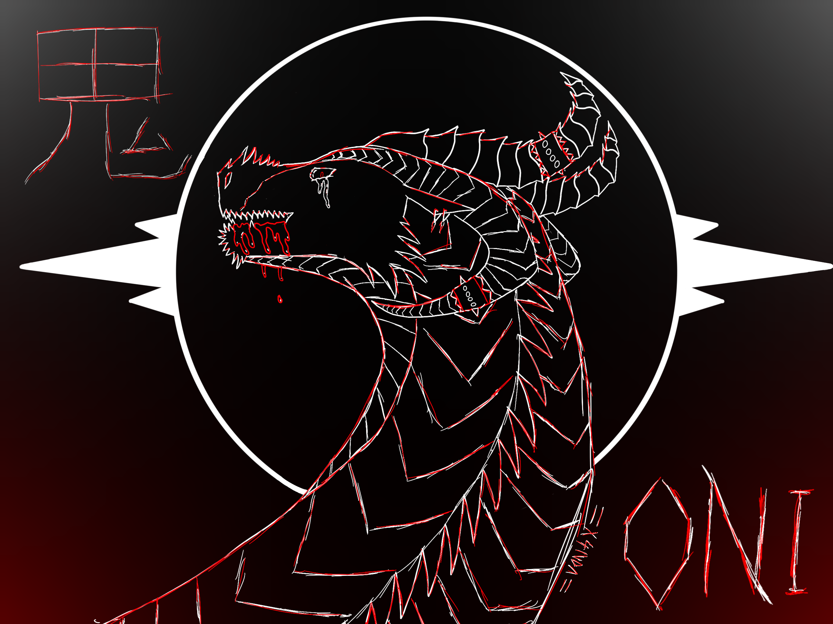 Oni - lineart by X4NDA on DeviantArt