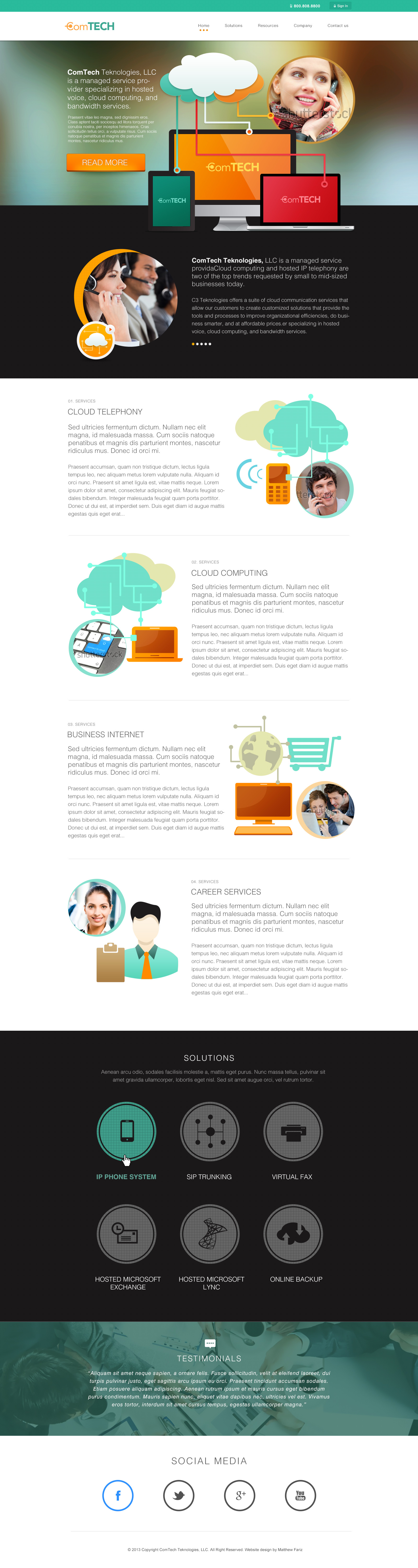 ComTech Free PSD Mockup Website Design by MatthewFariz on DeviantArt