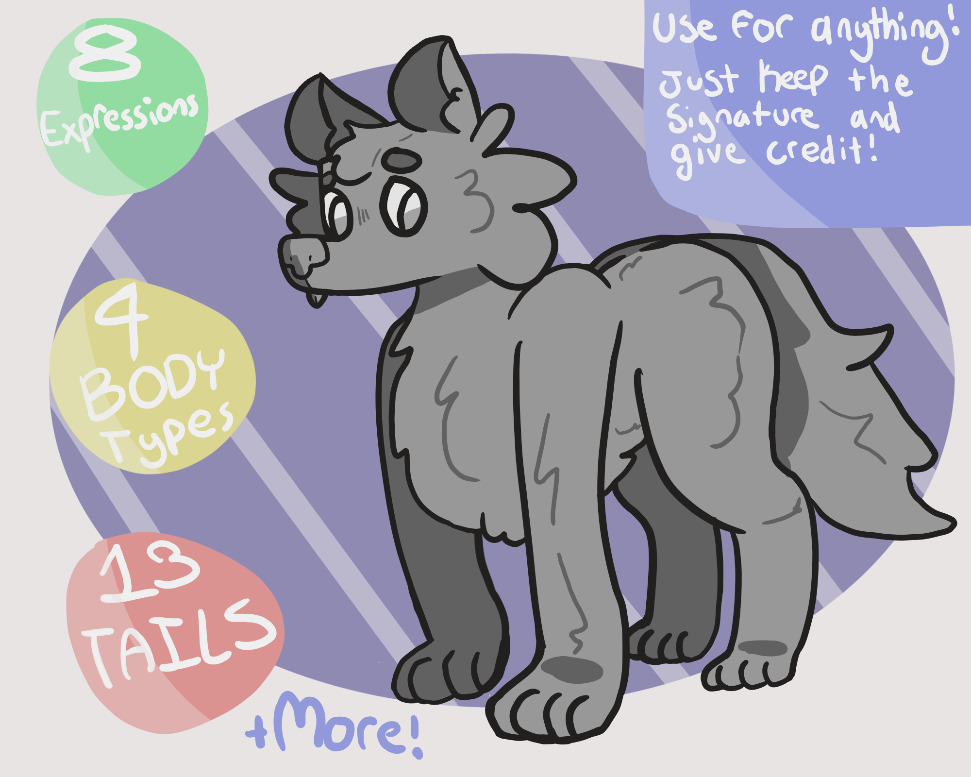 Doggo Base (50point with F2U version) by golden-gilding on DeviantArt