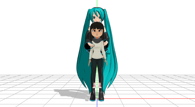 Miku hugs Addie by Popgamer06 on DeviantArt