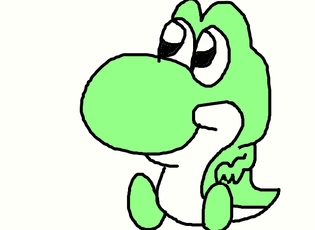 Baby yoshi (super mario world cartoon) by KarinTheYoshi on DeviantArt