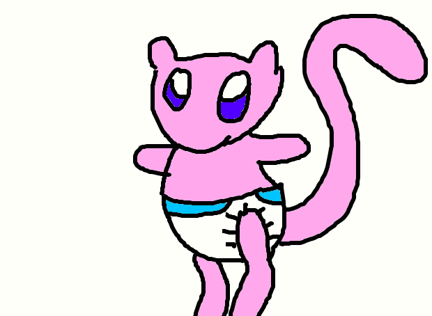 Diapered Mew by KarinTheYoshi on DeviantArt