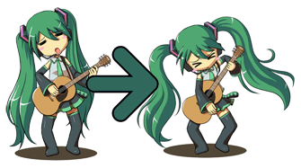 Hatsune Miku Guitar Animated Rainmeter by Kaza-SOU on DeviantArt
