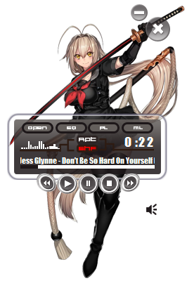 Weapon Wielding Girl Winamp by Kaza-SOU on DeviantArt