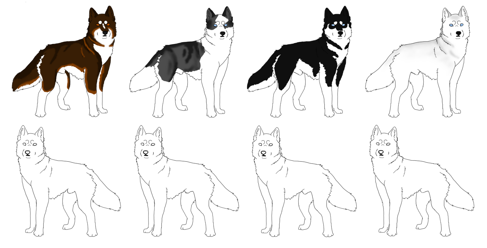 Male Husky Breedables by leafstep on DeviantArt