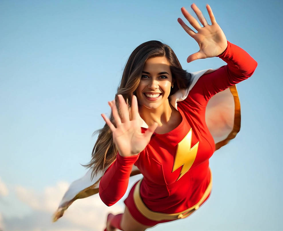 Mary Marvel is excited to meet you by Redmantle on DeviantArt