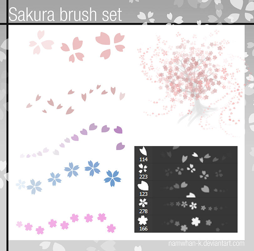 Sakura brush set by Namwhan-K on DeviantArt
