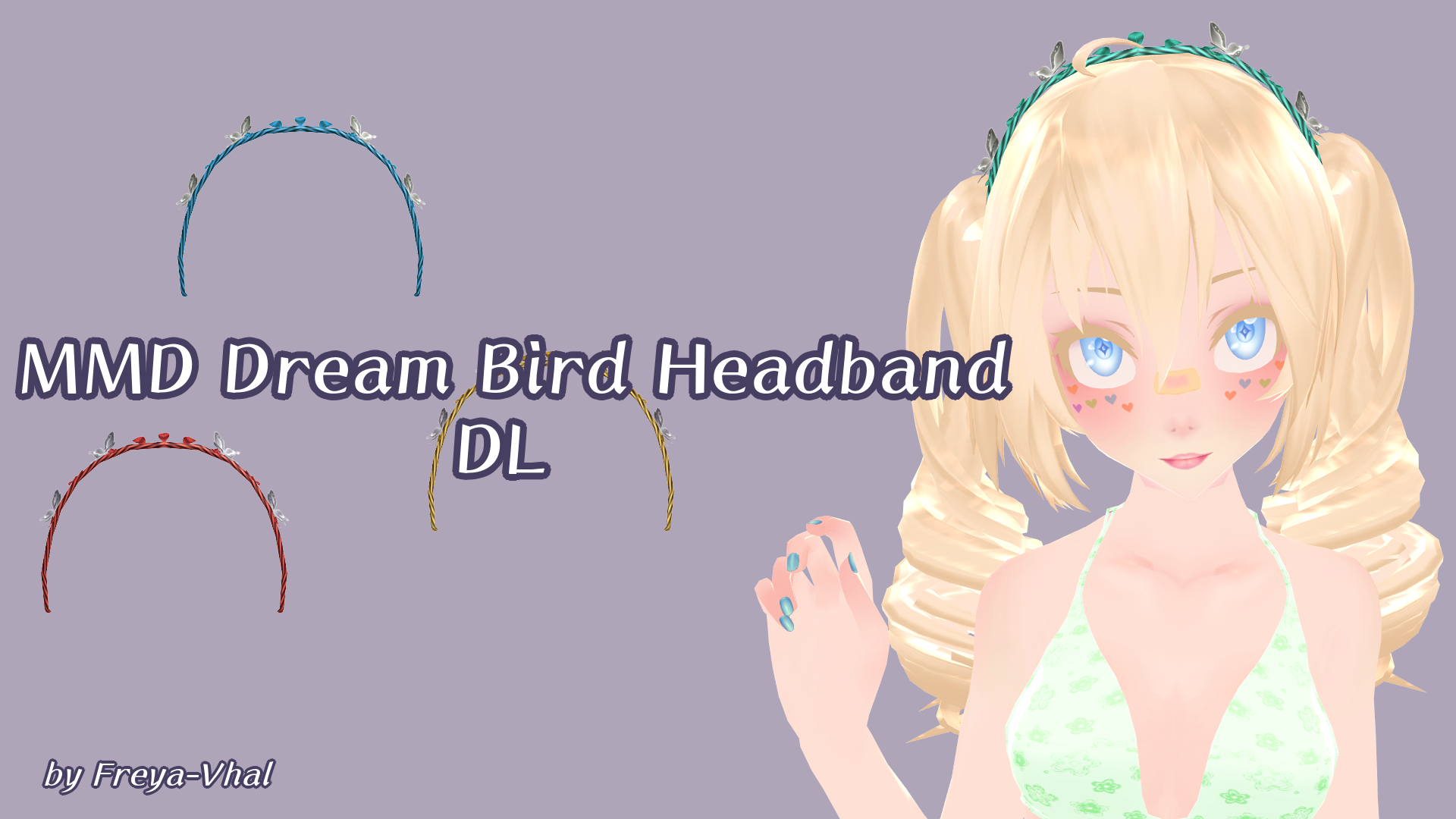 MMD Dream Bird Headband [DL] by Freya-Vhal on DeviantArt