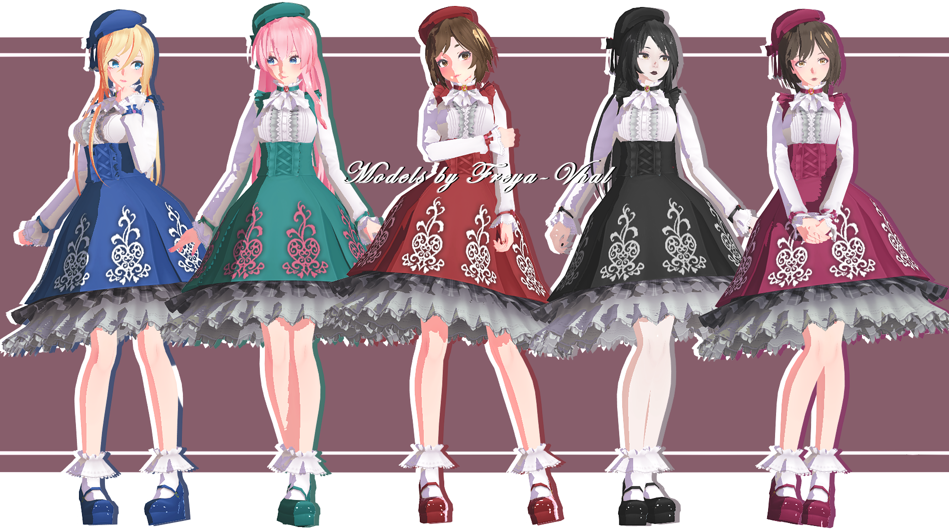 [DL] Cute Dress Girls by Freya-Vhal on DeviantArt