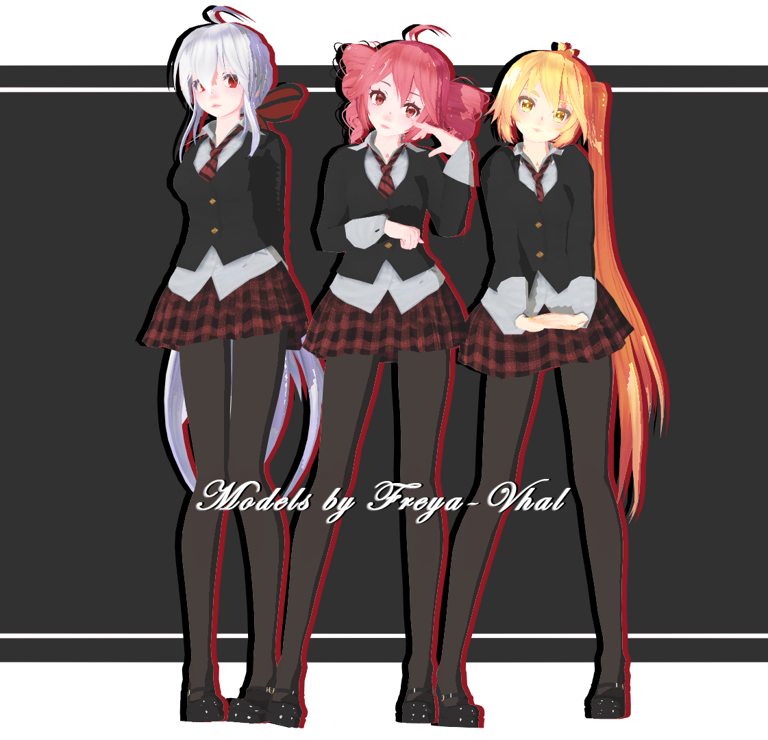 [DL] School Girls 2nd Pack by Freya-Vhal on DeviantArt