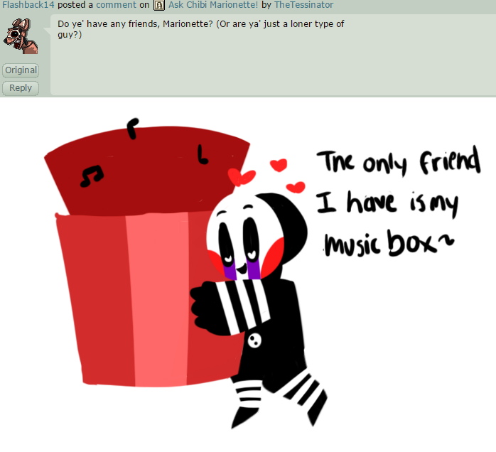 Ask Chibi Marionette #1 by TheTessinator on DeviantArt