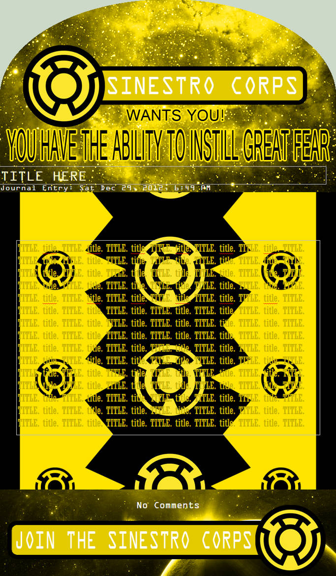 Sinestro Corps Skin by skull1045fox on DeviantArt