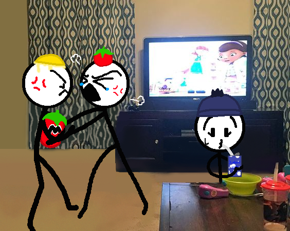 Player fighting over plushie by nana2514 on DeviantArt