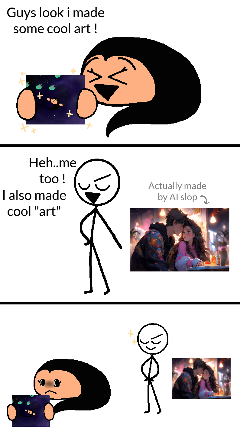 Real art and AI ''art'' by nana2514 on DeviantArt